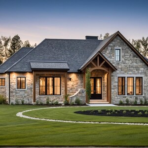 French Country House Plan, St. Marie Design, 3 Bedroom (PDF) - Etsy