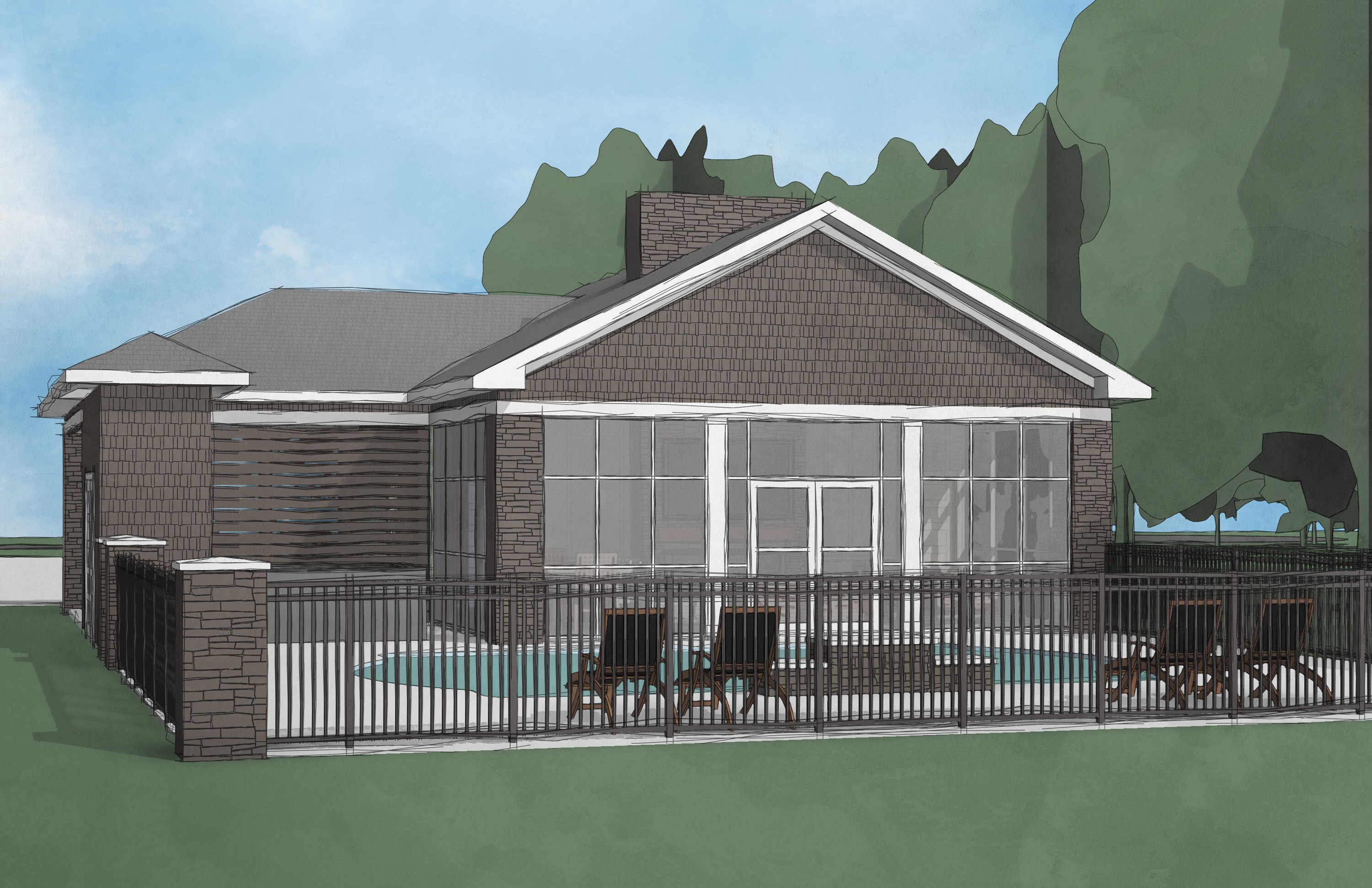 Lake House Plan, Jerash Pool House Design (PDF) - Etsy