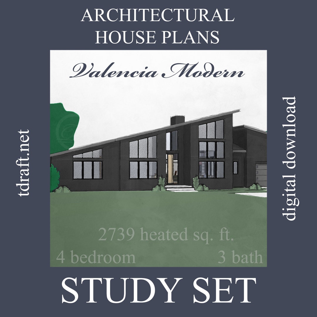 Modern Mountain House Plan, Valencia Design (PDF) - Etsy