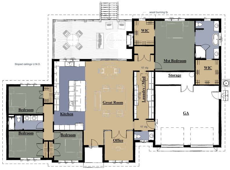 Modern Mountain House Plan, Valencia Design, 2739 Heated Sq. Ft., 4 ...