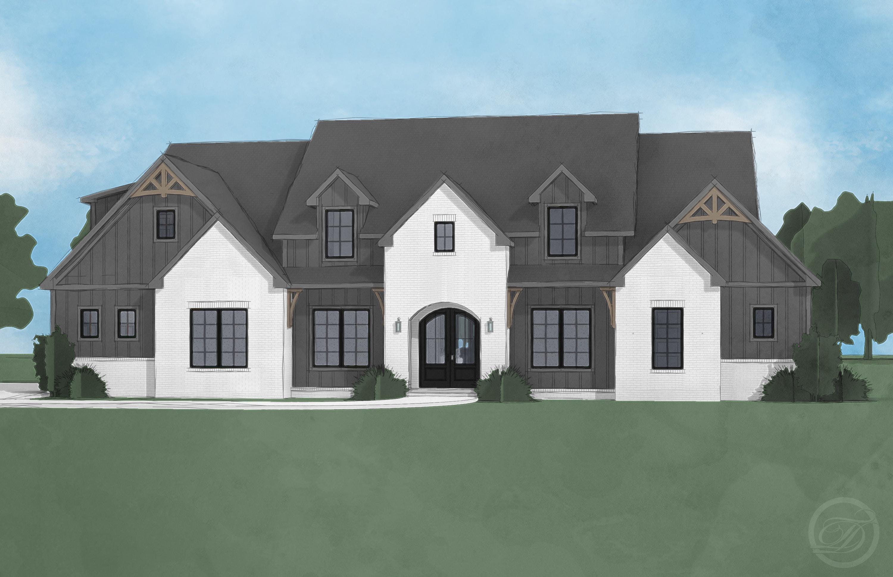 Transitional House Plan, Shinar Design, 5 Bed, 3809 Sq Ft (PDF) - Etsy