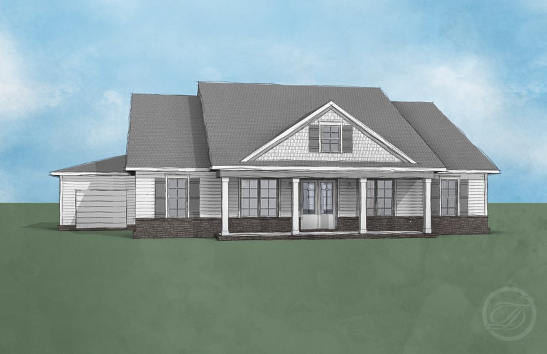 Craftsman House Plan, Ashur 2 Design, 2123 Heated Sq. Ft., 4 Bedroom, 3 ...