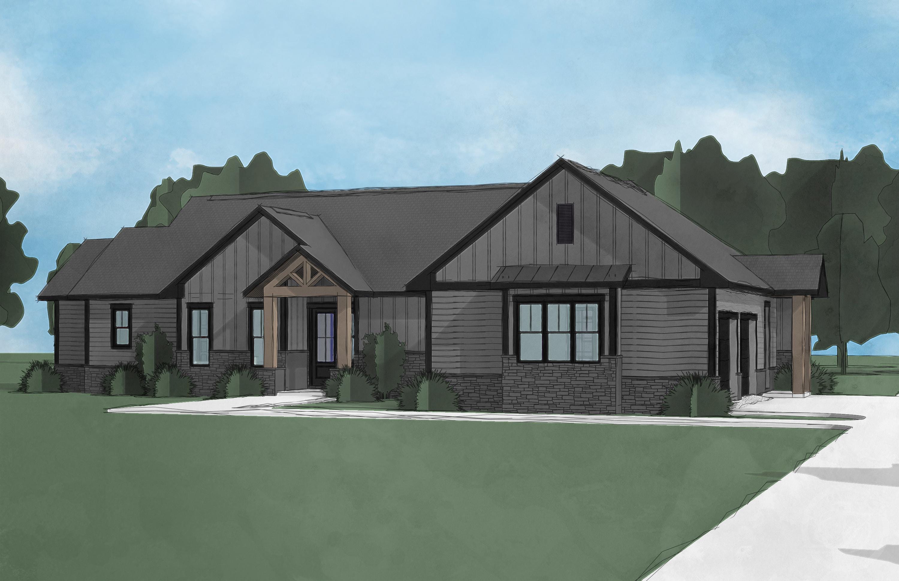 Modern Farmhouse House Plan, Mt. Tabor Elite Design, 1994 Heated Sq. Ft ...