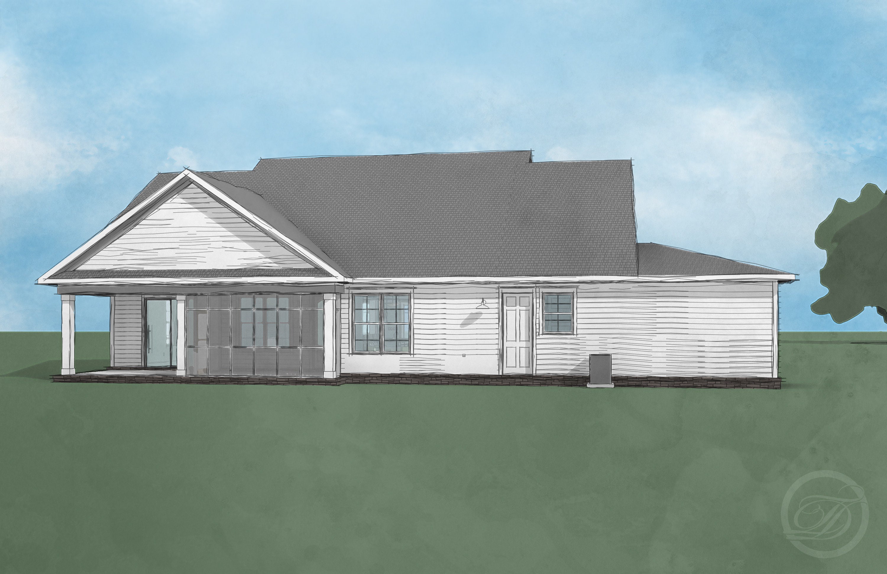 Craftsman House Plan, Ashur 2 Design, 2123 Heated Sq. Ft., 4 Bedroom, 3 ...