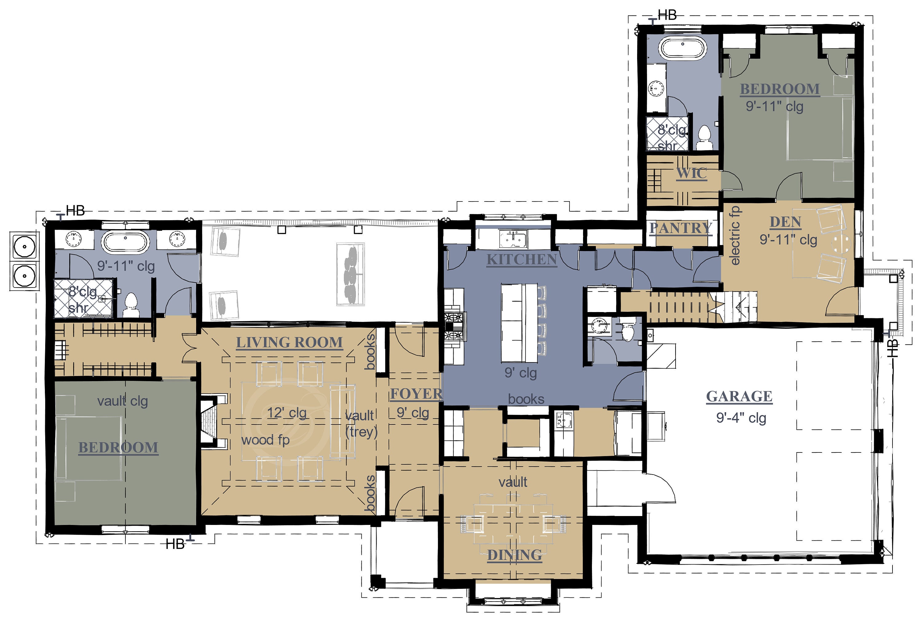 French Country House Plan, Corinth Design, 2740 Sq Ft (PDF) - Etsy