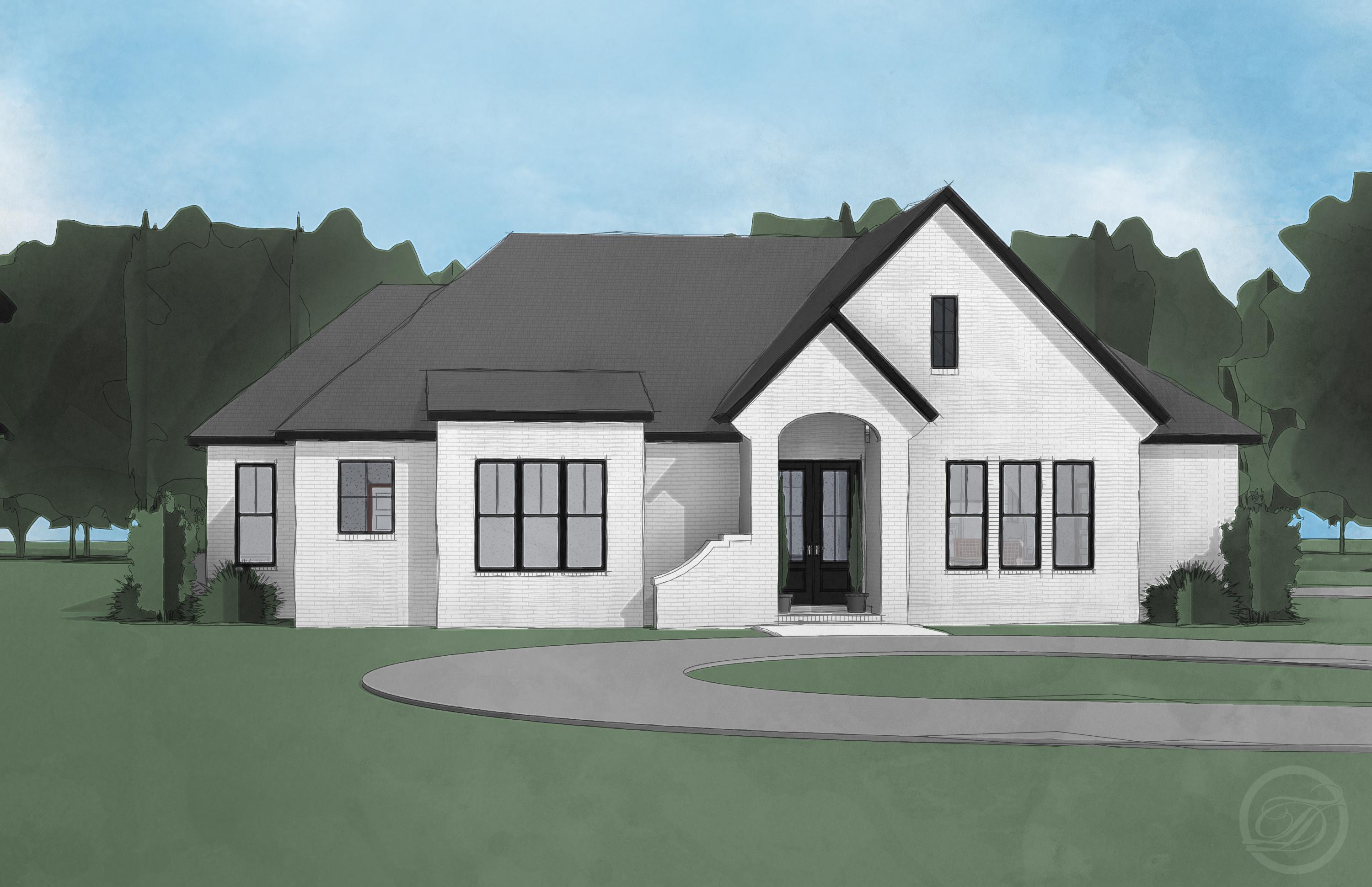 French Country House Plan, St. Marie Design, 3 Bedroom (PDF) - Etsy