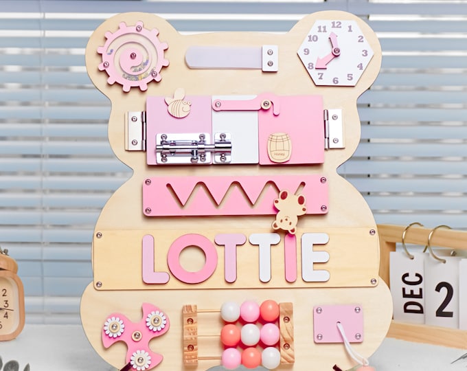 Teddy Bear Activity Busy Board Sensory Board Educational Learning Toy ...