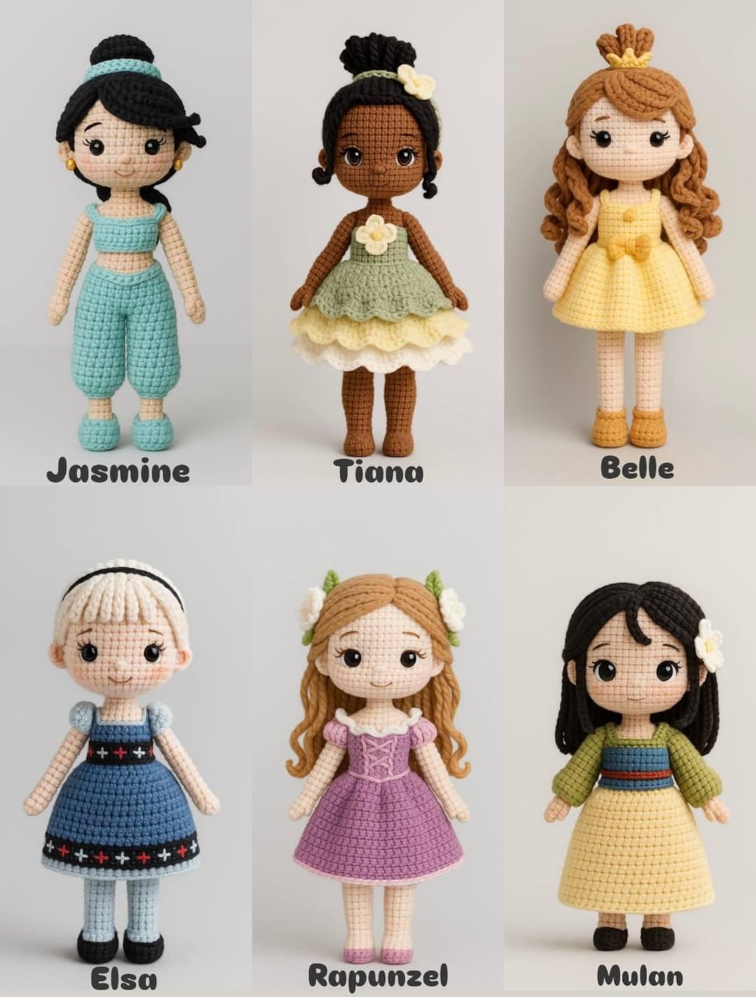 Handmade Crochet Princess Doll: Amigurumi Fairy Tale Plush (10-12cm) - Etsy