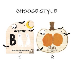 SALE DIY Halloween 2024 Footprint Art Baby Sign Custom Babys First ...