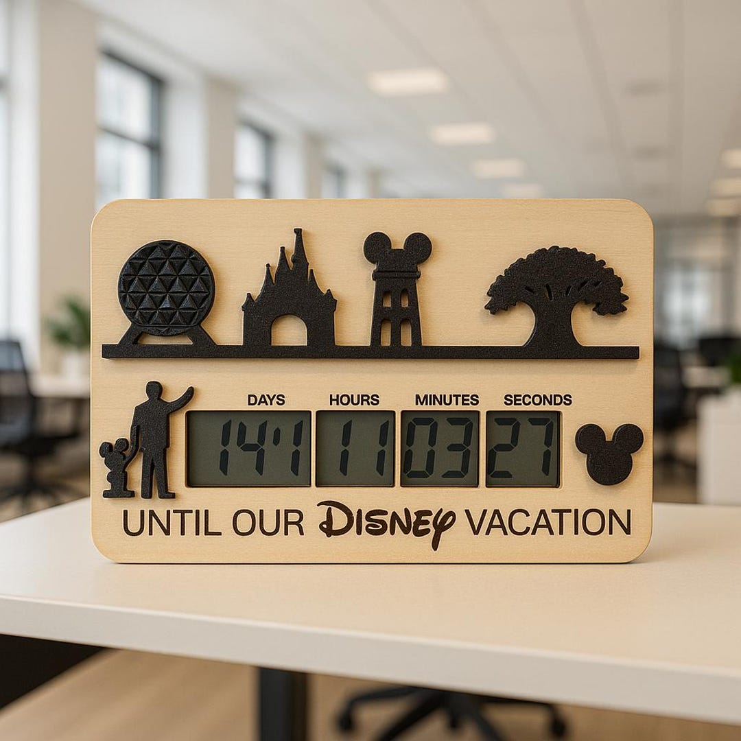 Disney Vacation Countdown Clock | Digital Trip Timer | Magnetic or ...