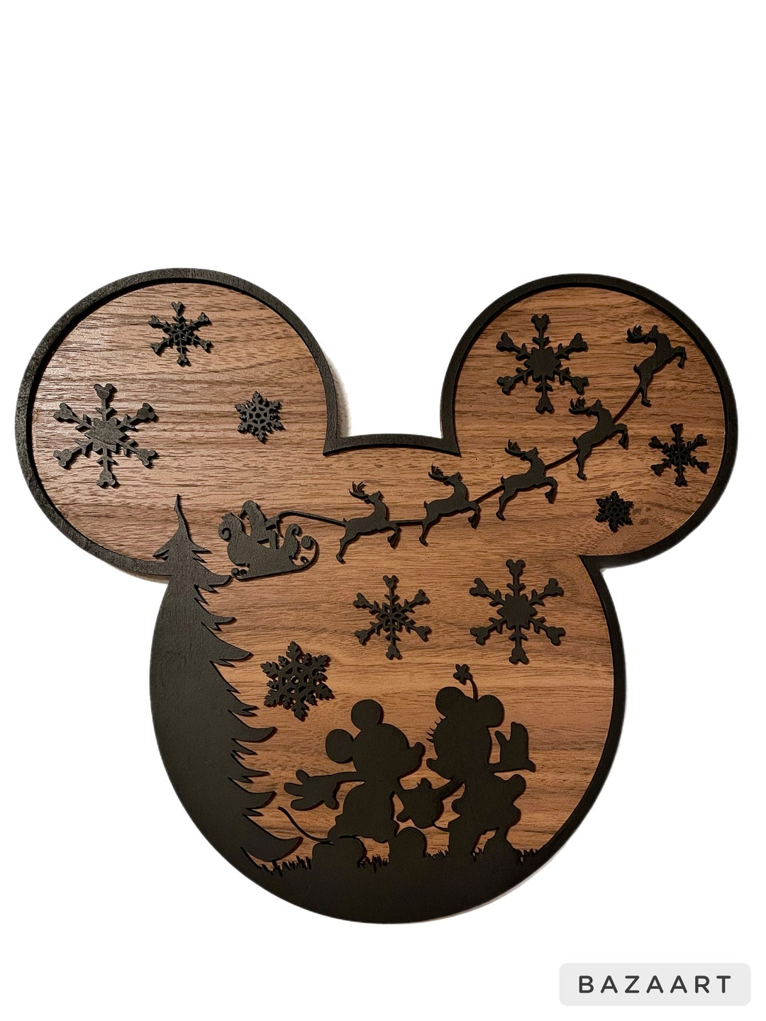 Mickey and Minnie Inspired Christmas Sign / Disney Christmas Approx. 11 ...
