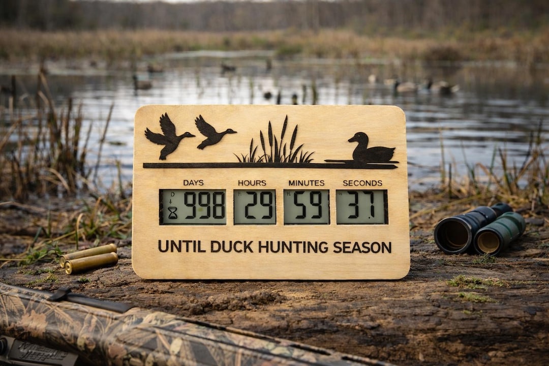 Duck Hunting Season Countdown Timer | Hunting Trip Gift | Hunting ...