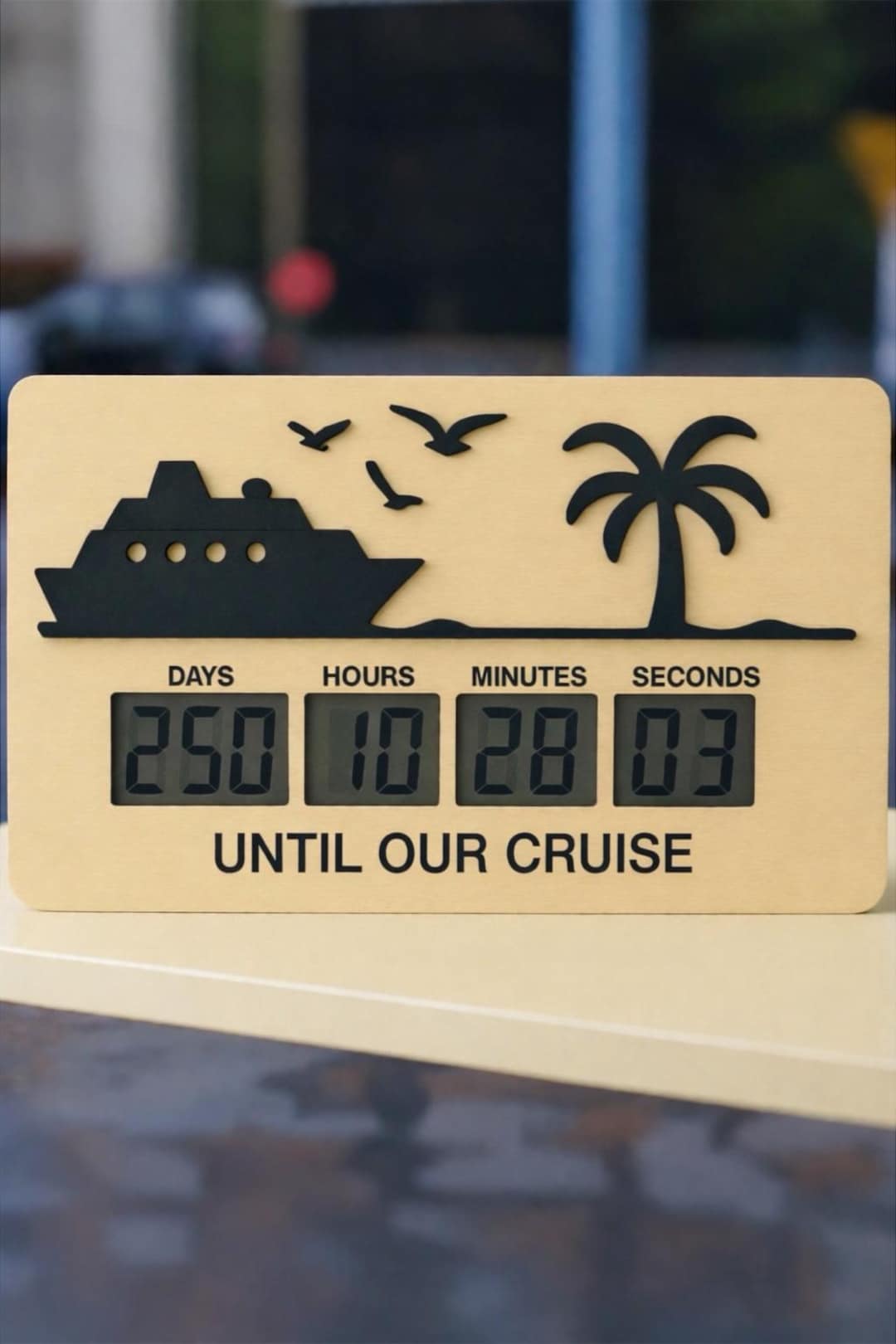 Cruise Vacation Countdown Clock | Digital Trip Timer | Magnetic or ...