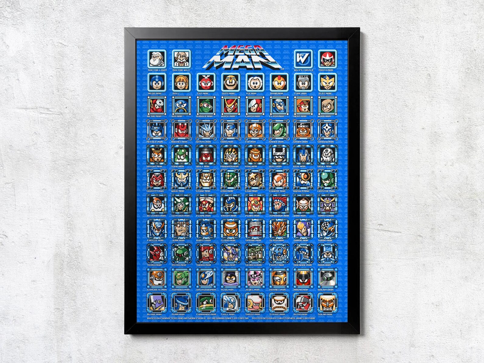 Megaman 8-bit Mugshots NES Poster - Unframed Wall Print - Etsy