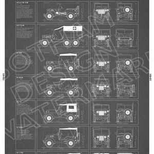Evolution of the Military Jeep - Unframed Wall Print - Etsy