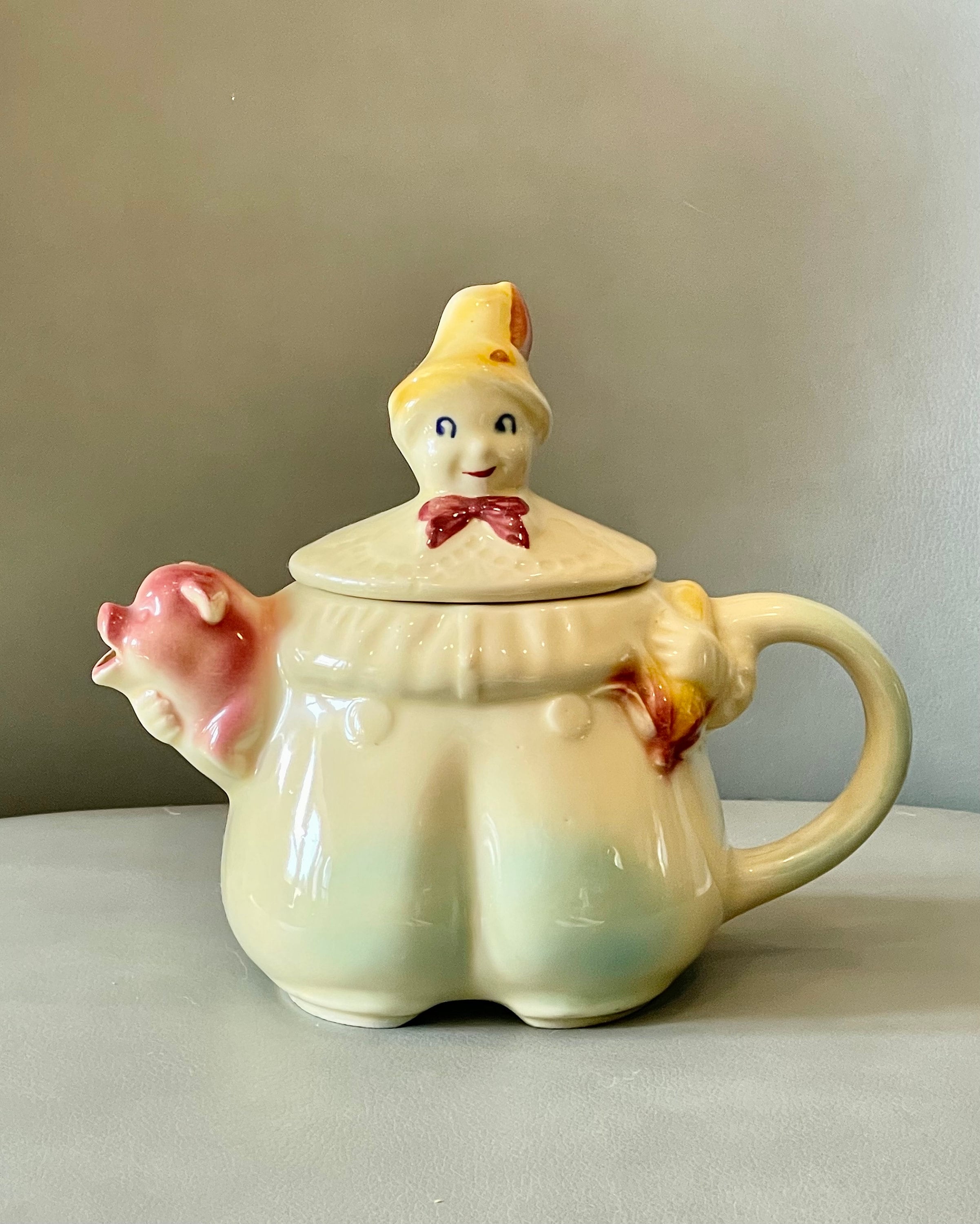 Shawnee Teapot, Tom the Pipers Son Figural Pottery - Etsy
