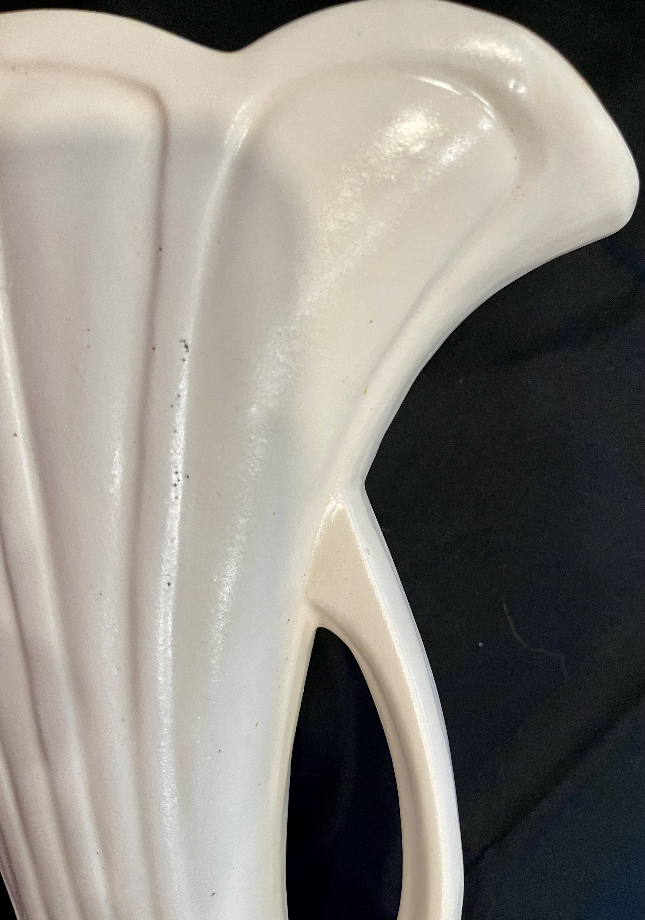 Pair of Hull Art Deco Style Ivory Fan Double Handled Vases - Etsy