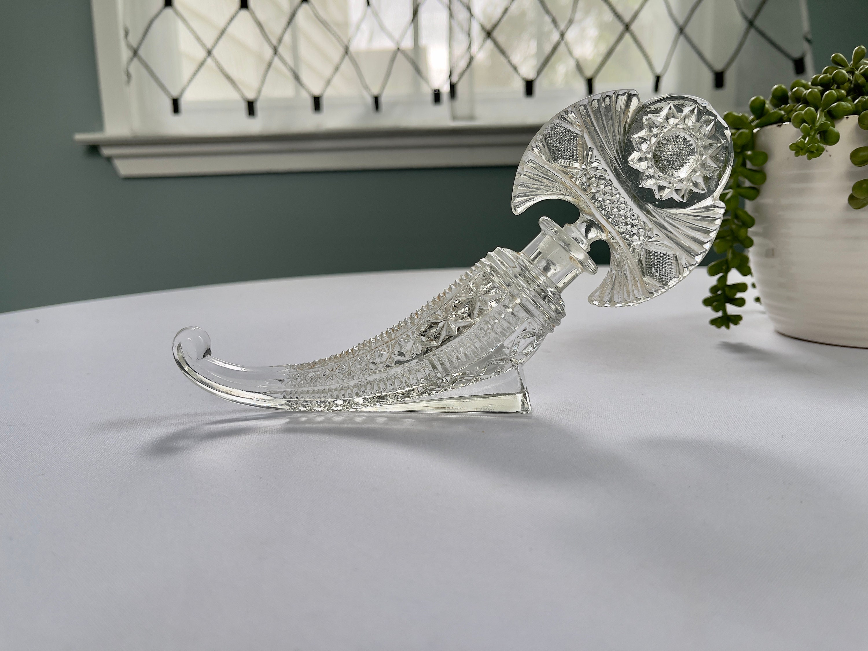 Art Deco Cornucopia Perfume Bottle With Stopper - Etsy