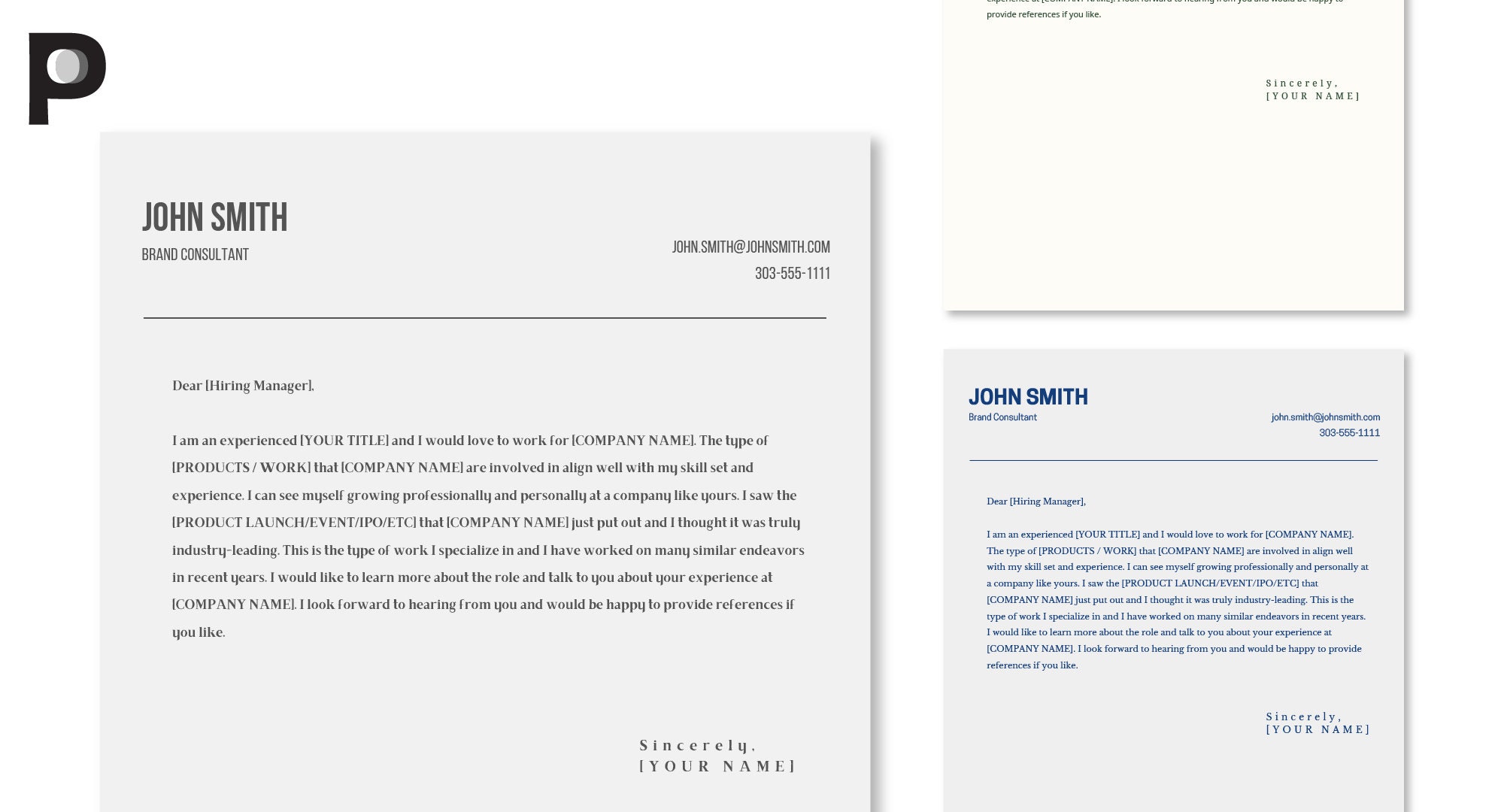 Simple, Effective Cover Letter With a Clean Modern Design - Etsy