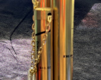 Vintage Brass Tube Coin Bank - Etsy