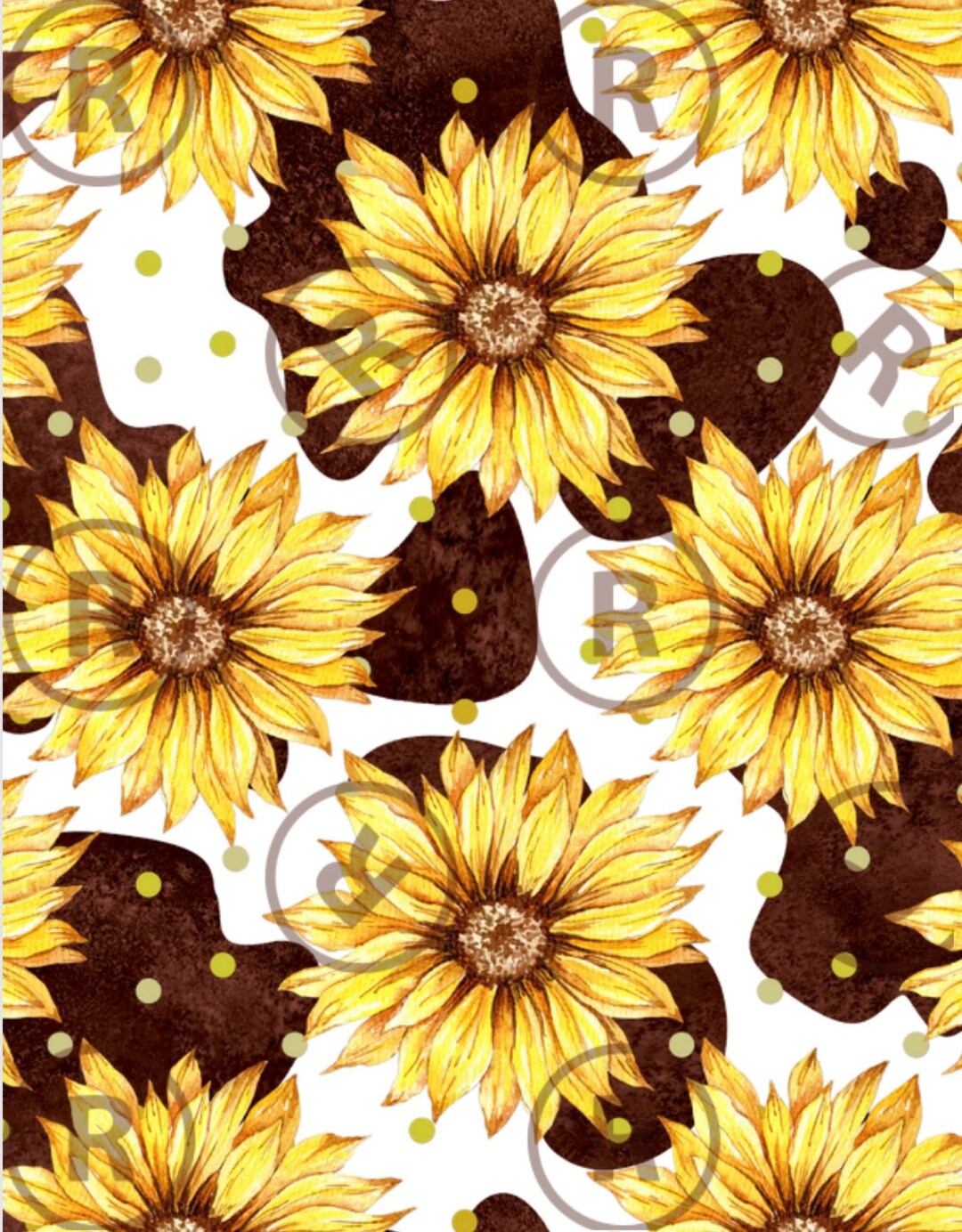 Rustic Cow Print Sunflower Png File Tumbler Wrap Png Cow Print Png ...