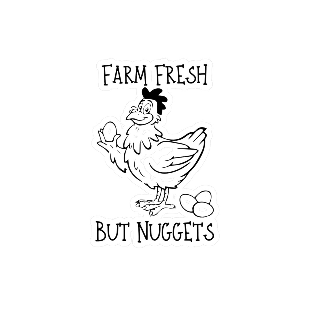 Funny Farm Fresh Eggs Kiss-cut Vinyl Decals Egg Stickers Farm Fresh ...