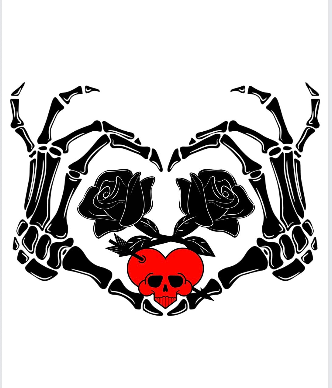 Skeleton Heart Printable Svg Skeleton Hand Svg File for Cricut - Etsy