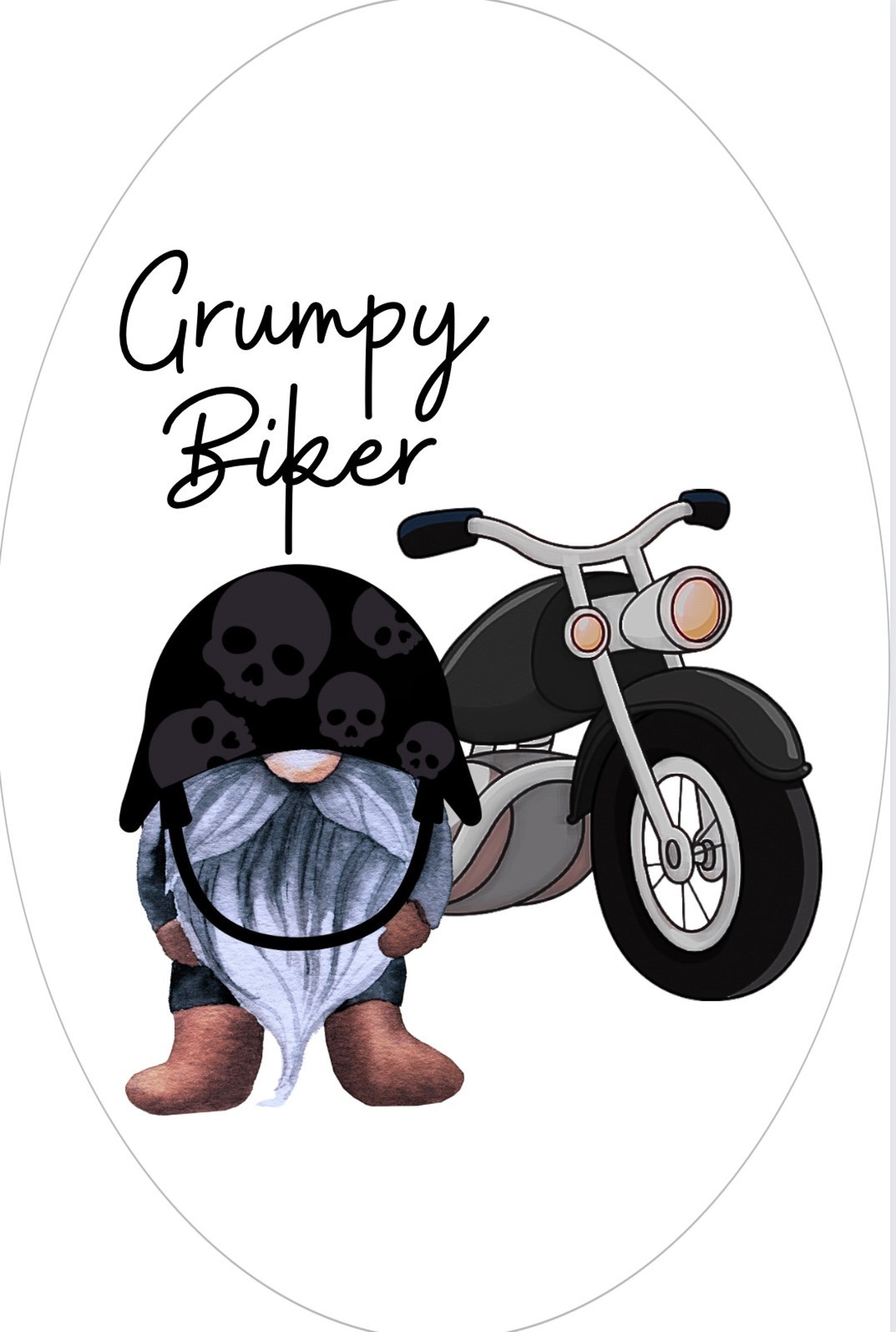 Funny Grumpy Biker Gnome Printable Svg File Funny Biker Printable Funny ...