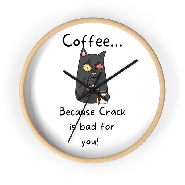 Funny Coffee Wall Clock - Etsy
