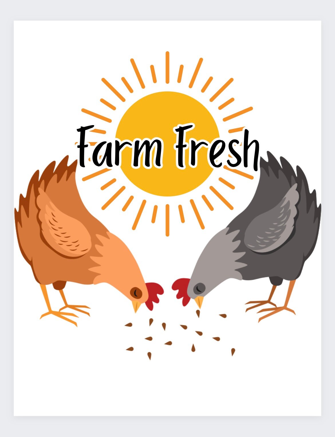 Chicken Svg Farm Fresh Svg Printable Sticker Svg Chicken Farm - Etsy ...