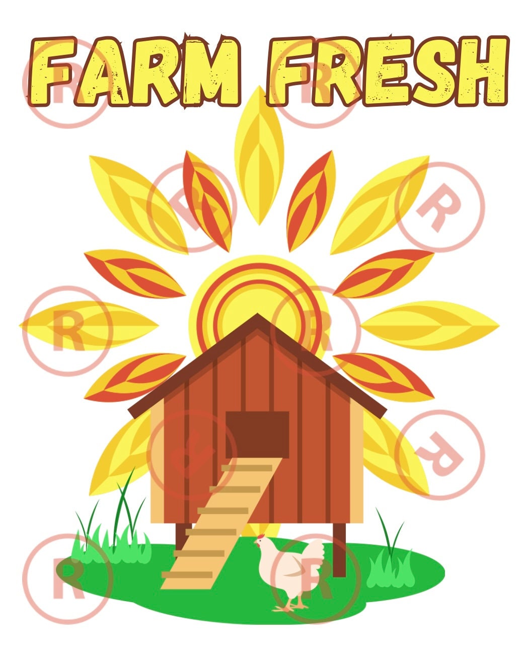 Farm Fresh Chicken Svg Chicken Coop Printable Svg Farm Chicken - Etsy