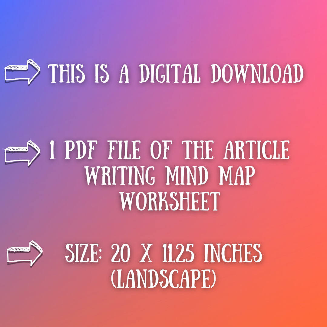 Article Mind Map: FCE Cambridge Test Article Writing Plan - Etsy
