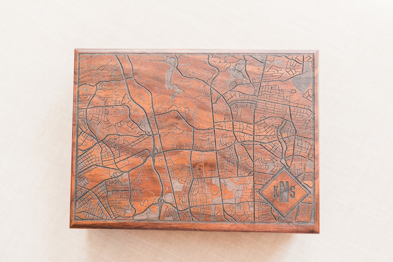Personalized Map Box - Etsy