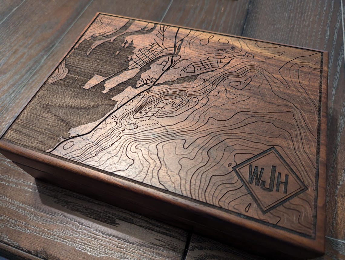 Personalized Map Box - Etsy