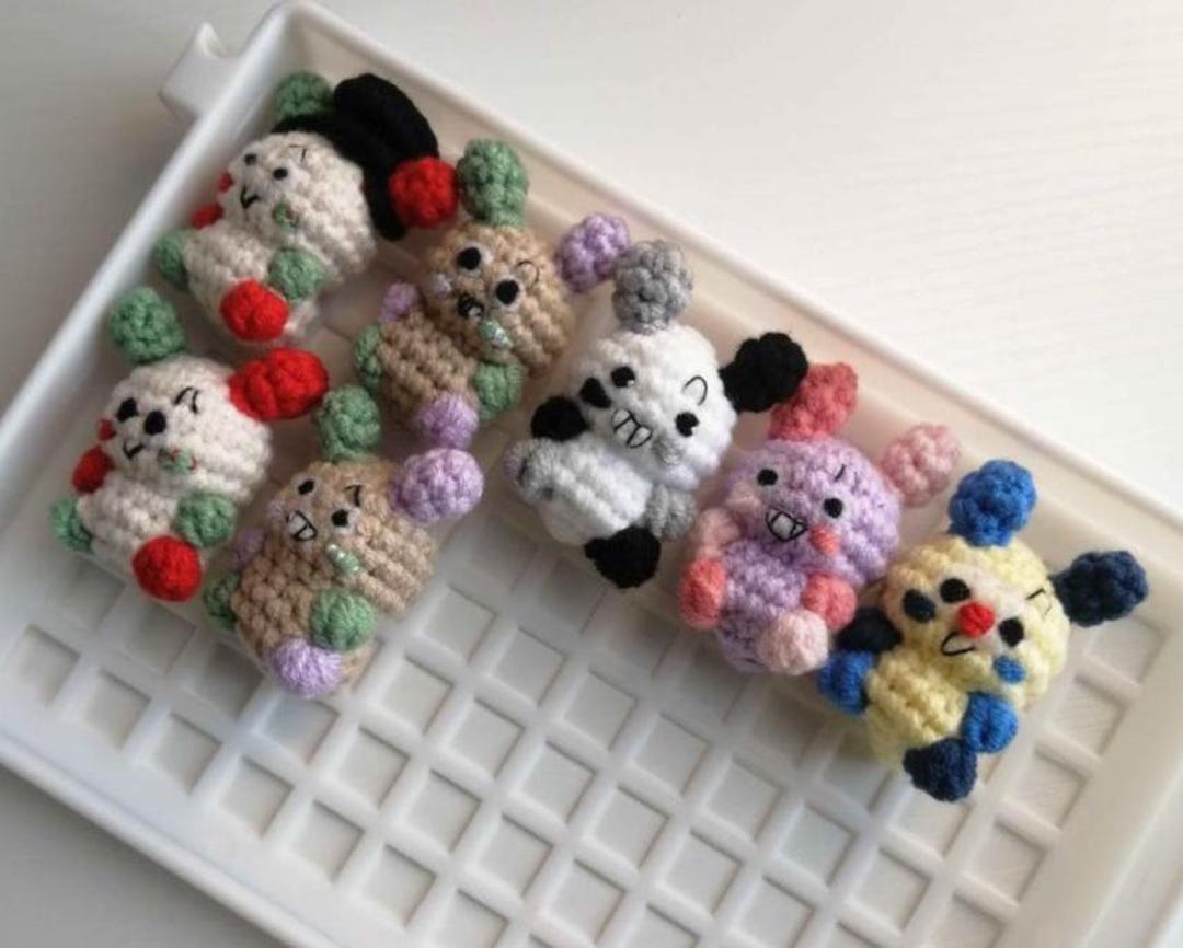 Handmade Crochet Baby Looey Dandy World Mini Plush Doll Art Collectible ...