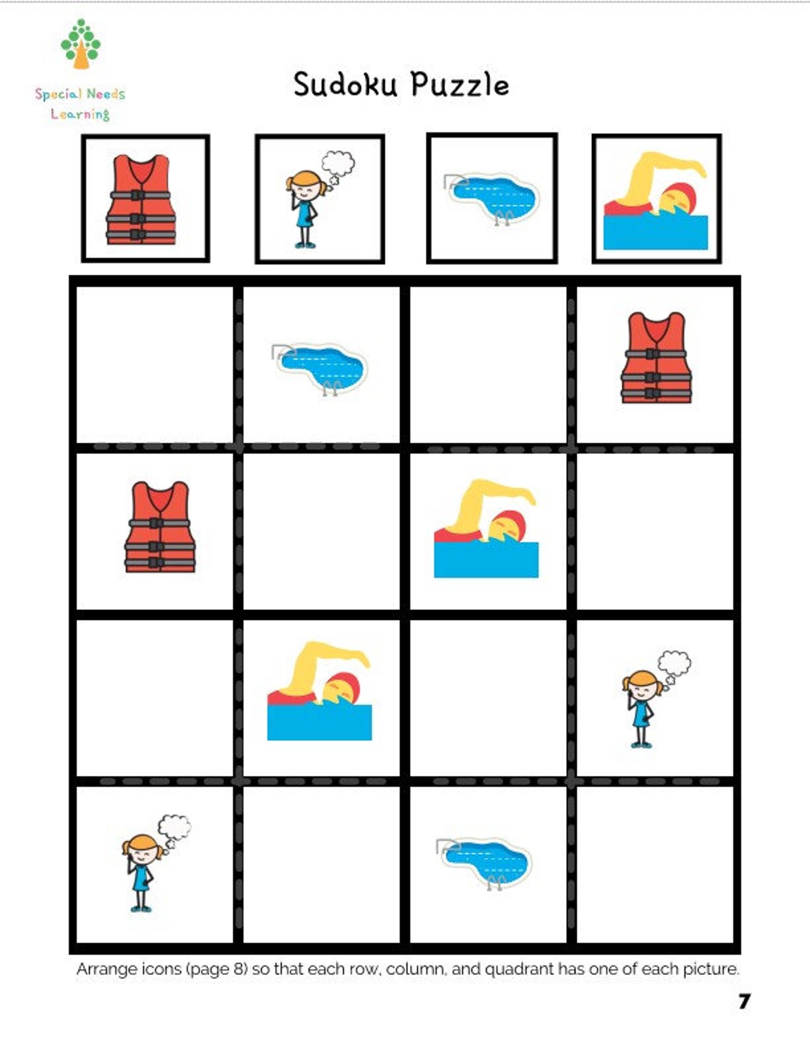Swimming With Life Vest and Learn to Swim Rebus Social Story PDF ...
