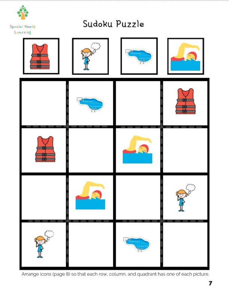 Swimming With Life Vest and Learn to Swim Rebus Social Story PDF ...
