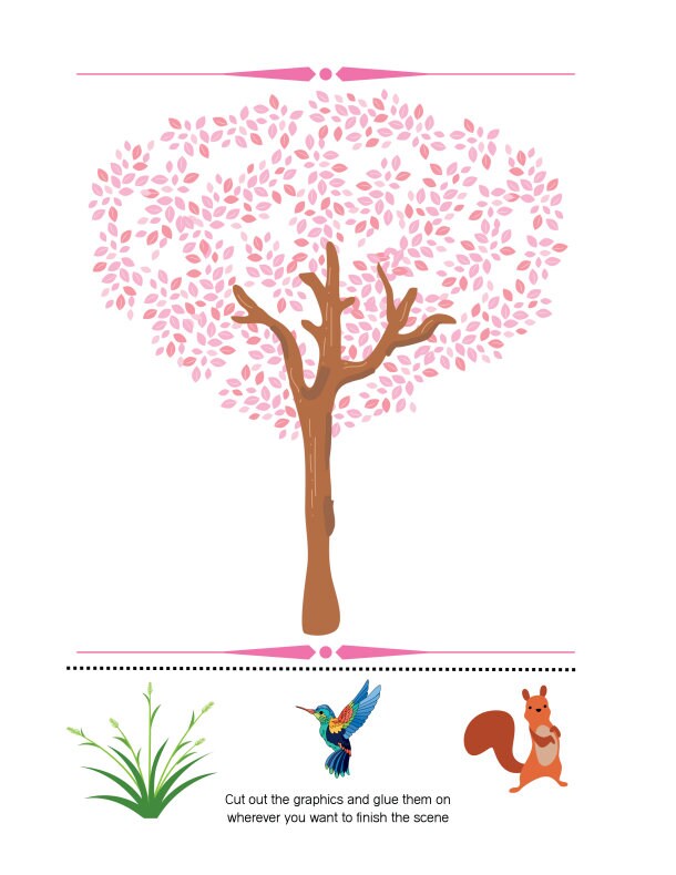 Complete the Scene Spring Cut Paste and Color Art Activity - Etsy