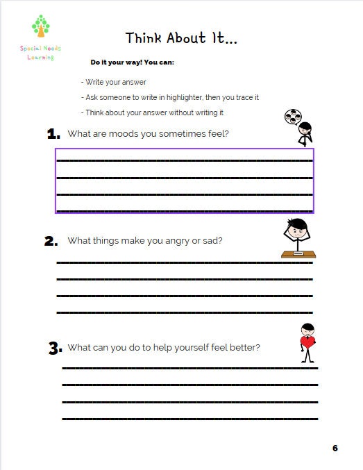 Rebus Book About Feeling Sad Read With Picture Support for - Etsy