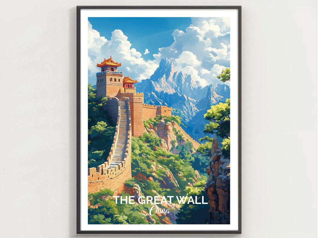 The Great Wall Poster, Travel Print, Beautiful Scenery Art, Print ...