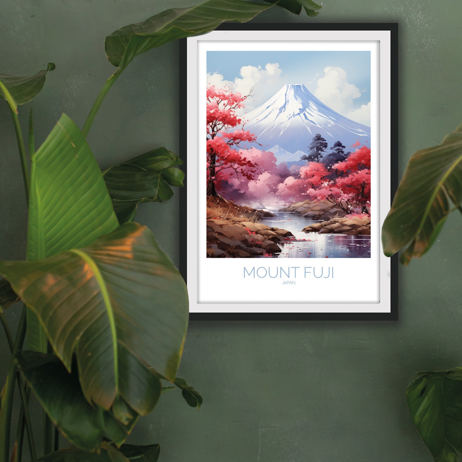 Mt. Fuji Wall Art, Mount Fuji Wall Art, Mountain Landscape Poster, Japan Wall Art, Japanese MT ...