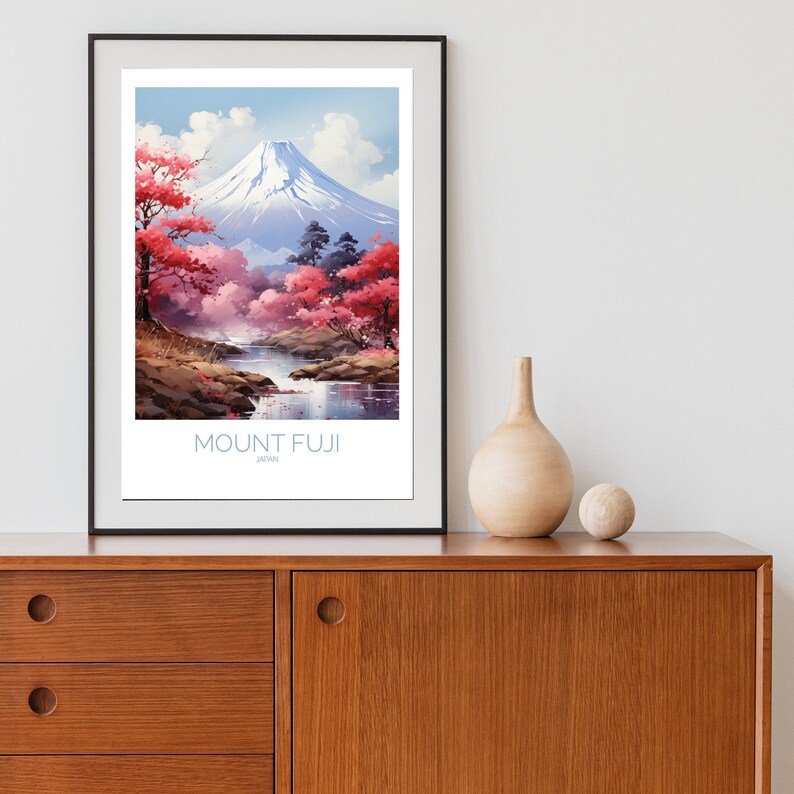 Mt. Fuji Wall Art, Mount Fuji Wall Art, Mountain Landscape Poster, Japan Wall Art, Japanese MT ...