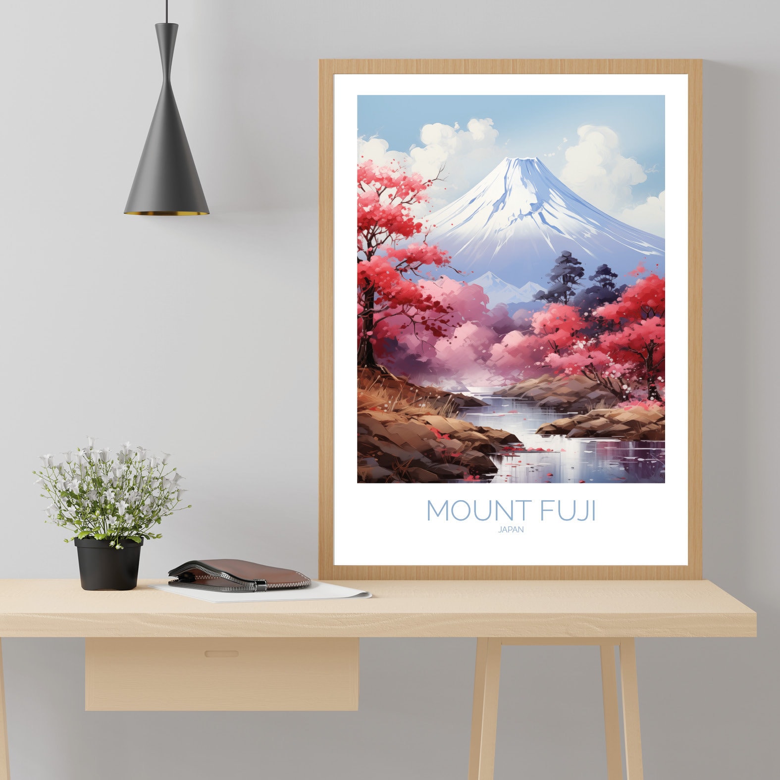 Mt. Fuji Wall Art, Mount Fuji Wall Art, Mountain Landscape Poster ...