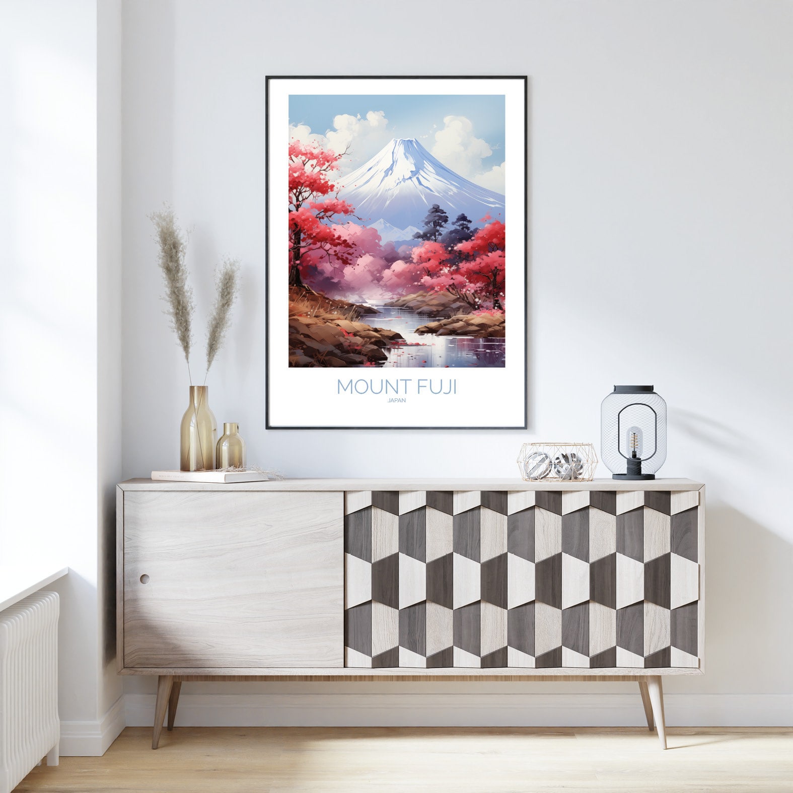 Mt. Fuji Wall Art, Mount Fuji Wall Art, Mountain Landscape Poster, Japan Wall Art, Japanese MT ...