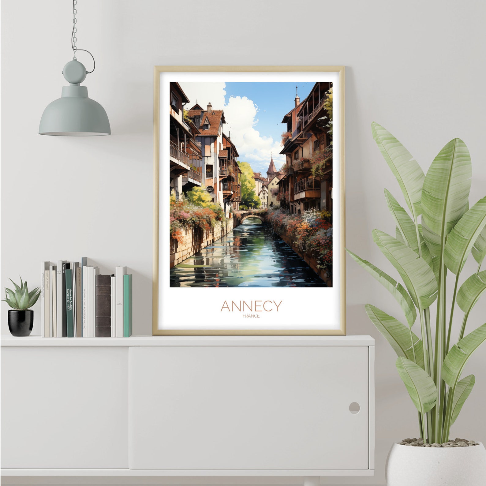 Annecy France Poster, Souvenir France Travel Print, Beautiful Scenery ...