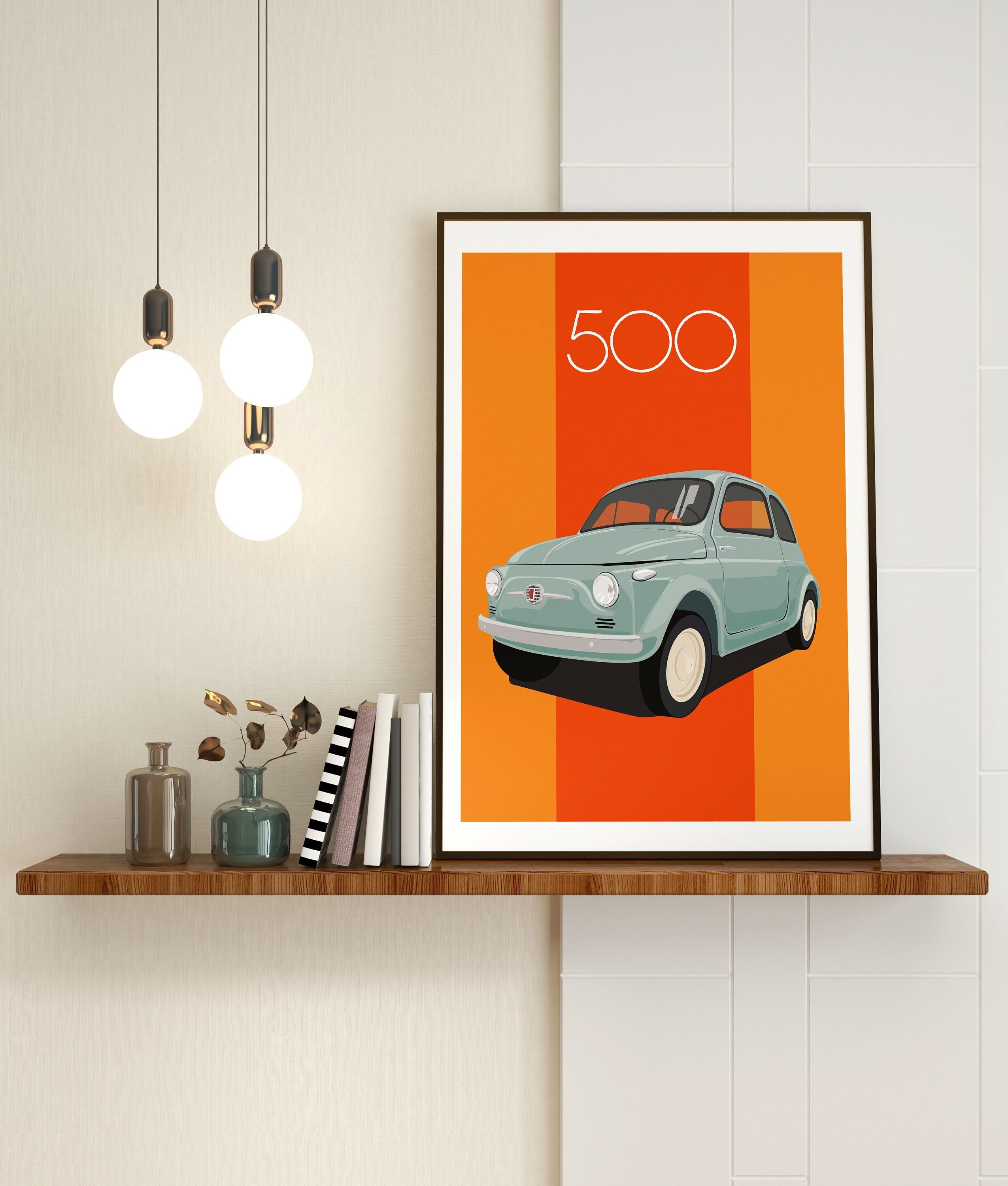 500 - Fiat 500 Poster, Rome, Rome, Italian Car, 500, Fiat, Vintage Car ...