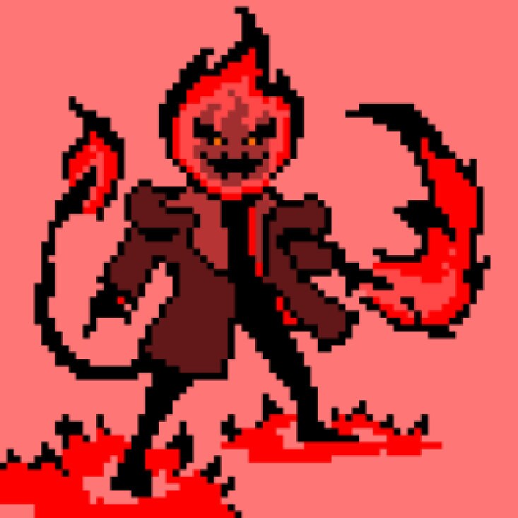 Pixel Demon- Pixel Art, Nft, Demon, Red, Instant Download, Personal Use ...