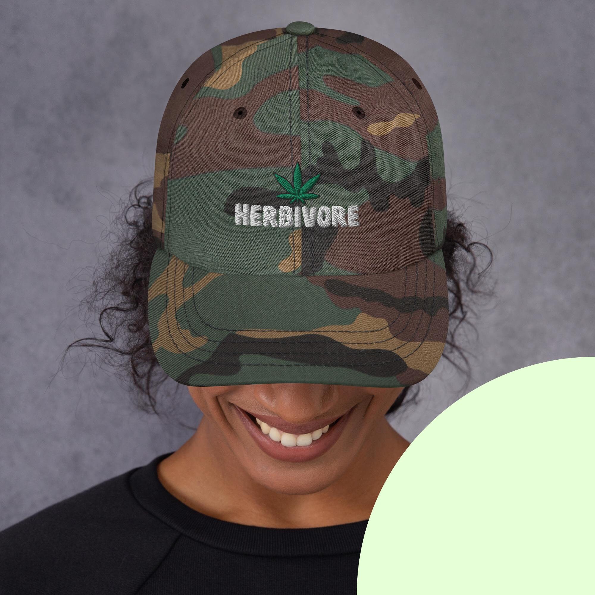 Embroidered Herbivore Leaf Plant Based Vegan Vegetarian Funny Hat - Etsy