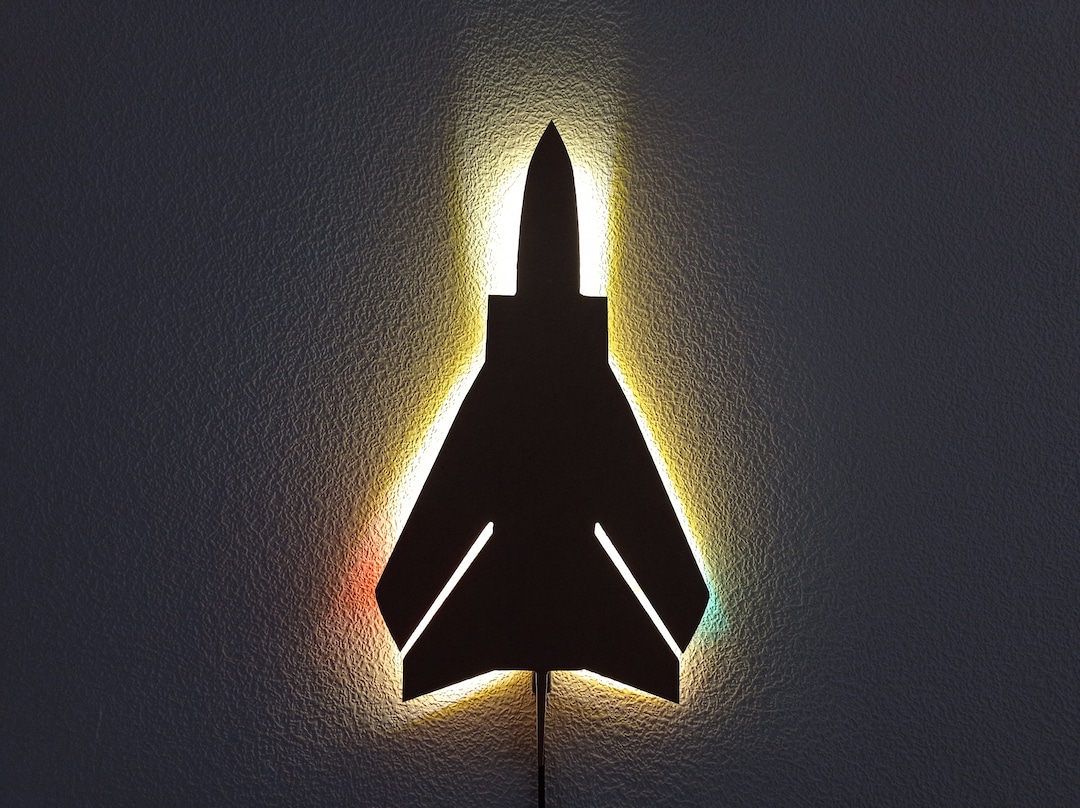 Tornado - Jet Fighter Plane LED MDF Wall Picture, Lighting Decoration ...