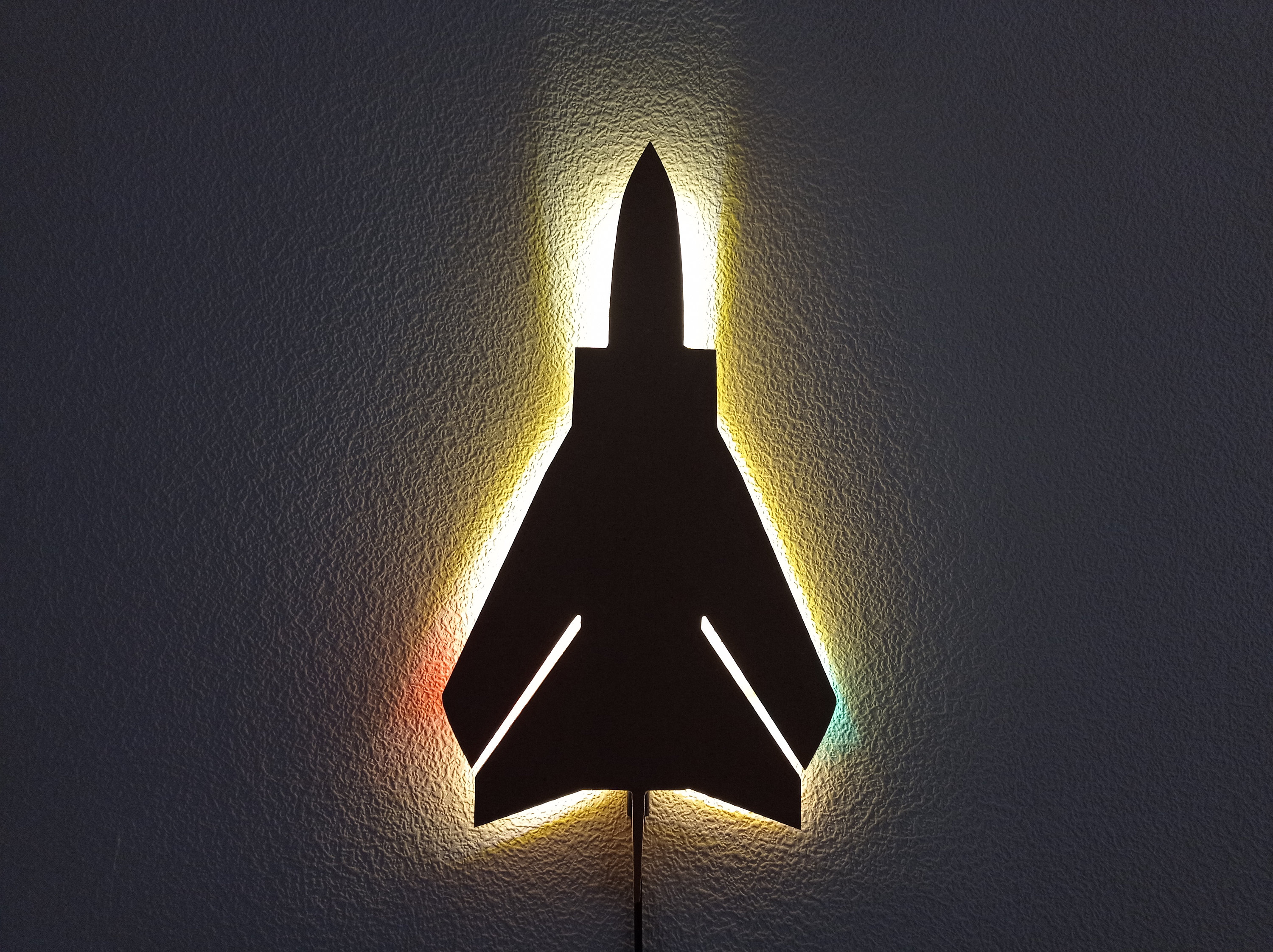 Tornado - Jet Fighter Plane LED MDF Wall Picture, Lighting Decoration ...